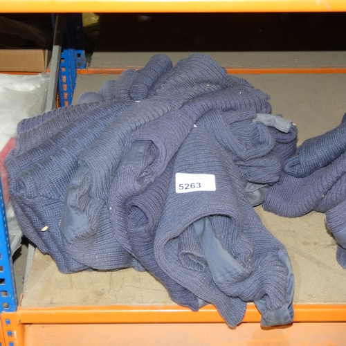 A quantity of ex-MOD blue jumpers (quantity is approx 10)