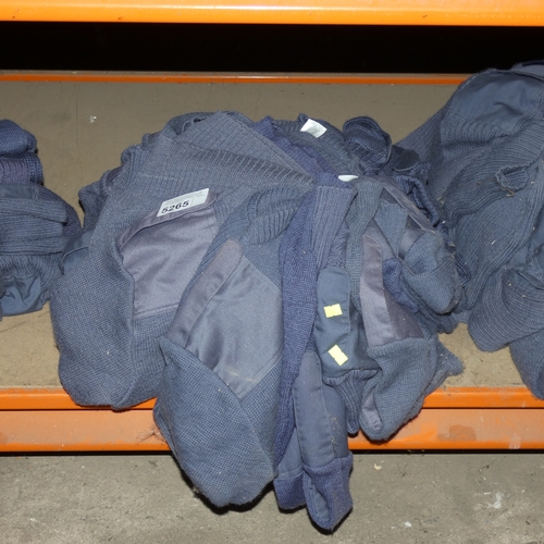 A quantity of ex-MOD blue jumpers (quantity is approx 10)