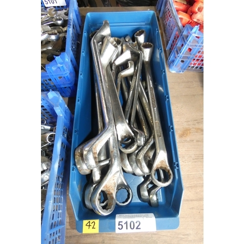 1 box containing a quantity of various spanners