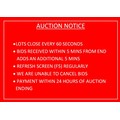 AUCTION INFORMATION • Closing Times: Each lot closes at 60-second ...