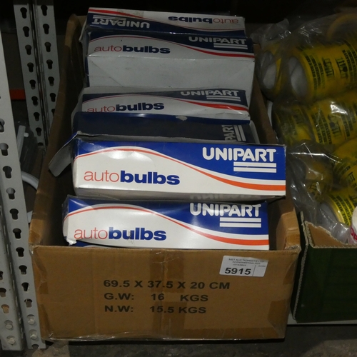 1 box containing a quantity of Unipart auto bulbs