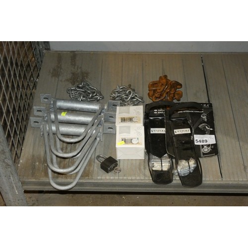 3 x galvanised metal bolt to wall hike racks, 2 x Ventura bike storage ...