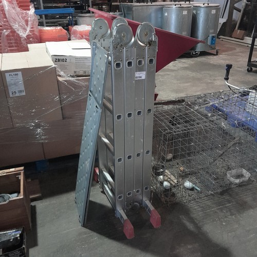 1 x BPS aluminium multi function ladder and 2 x small metal walk boards