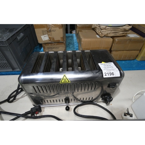 A commercial stainless steel 6 slice toaster by buffalo trade TESTED ...
