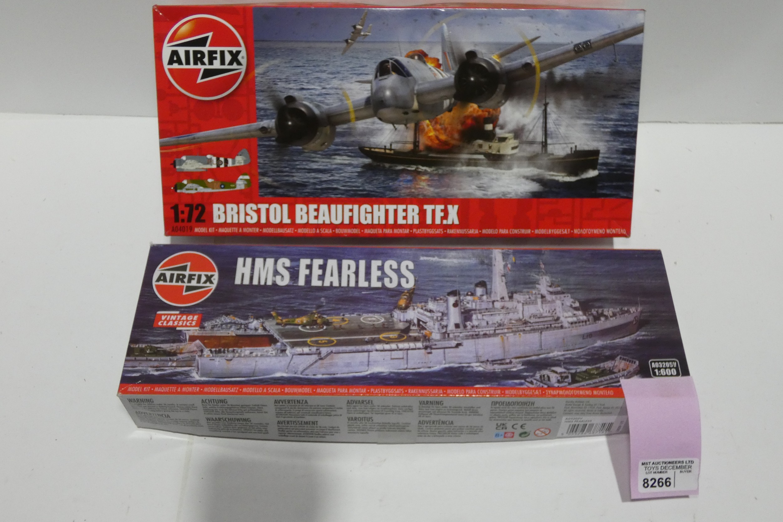 2 x Unbuilt models by Airfix models to include HMS Fearless and 1 x ...