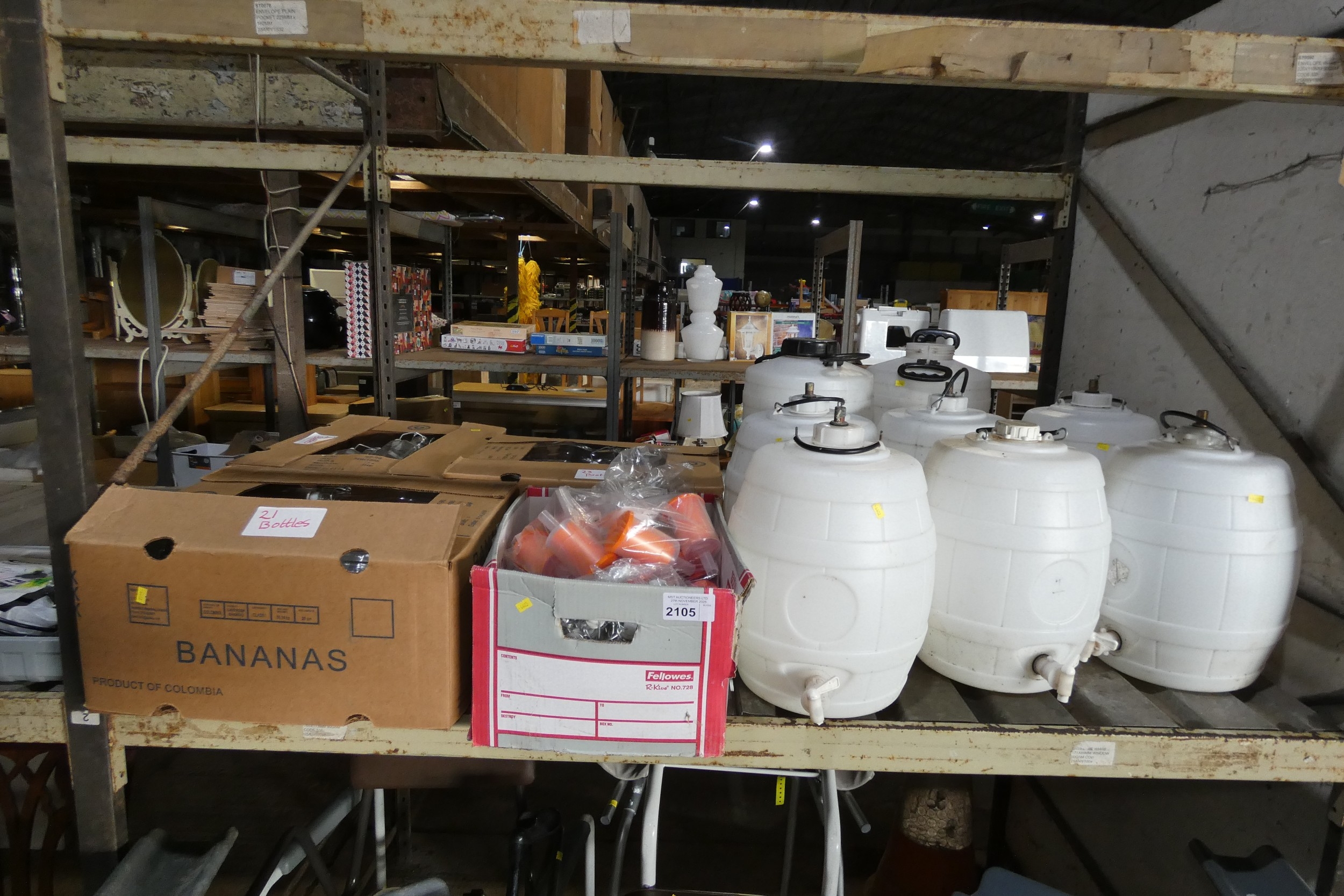 A quantity of various home brewing equipment including glass bottles ...