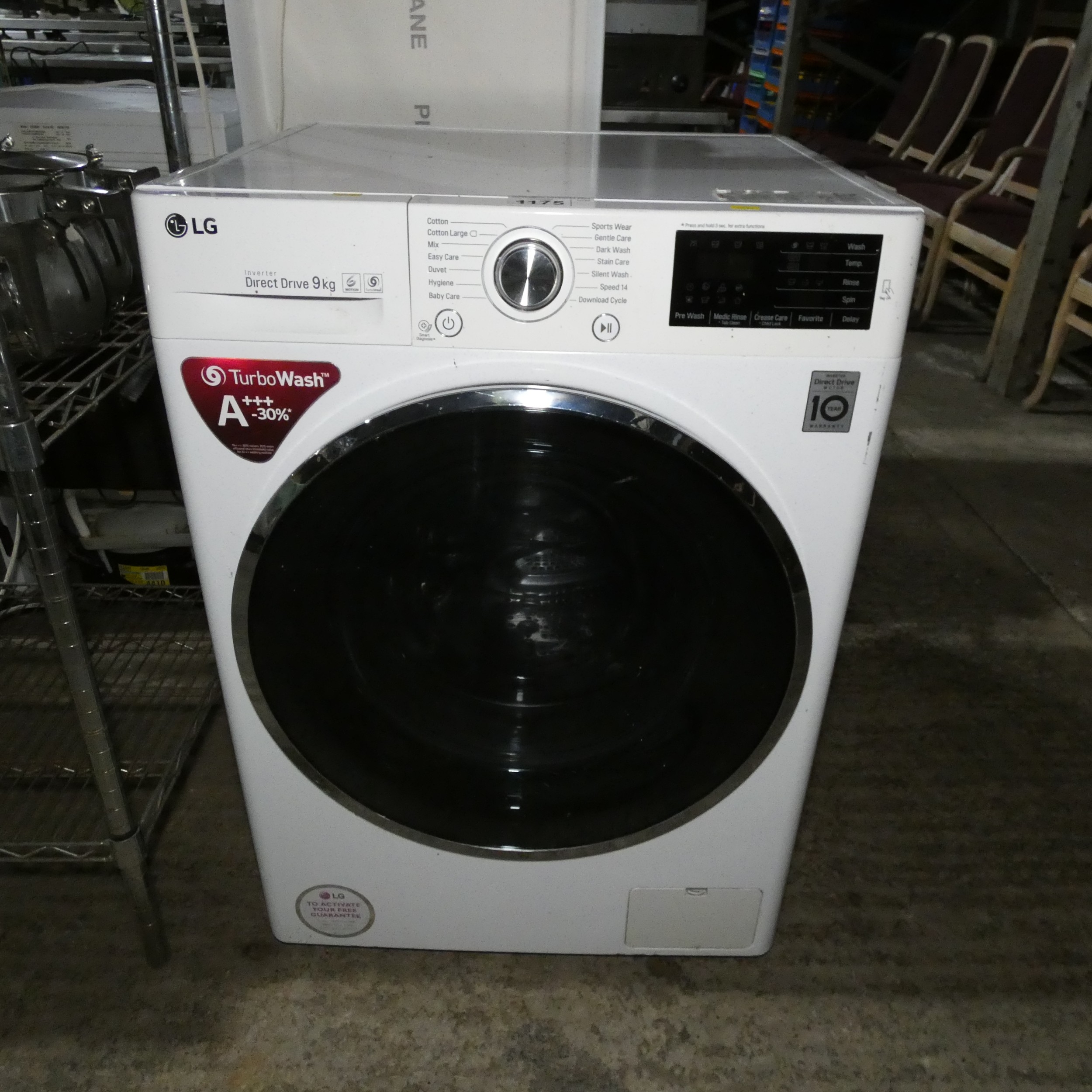An under counter washing machine by LG type Turbo wash 9kg direct drive ...