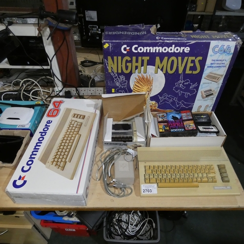 A vintage home computer system by Commodore type C64 night moves ...