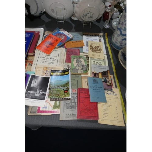 A large quantity of miscellaneous vintage travel pamphlets and small ...
