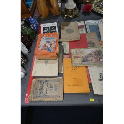 A large quantity of miscellaneous vintage travel pamphlets and small ...