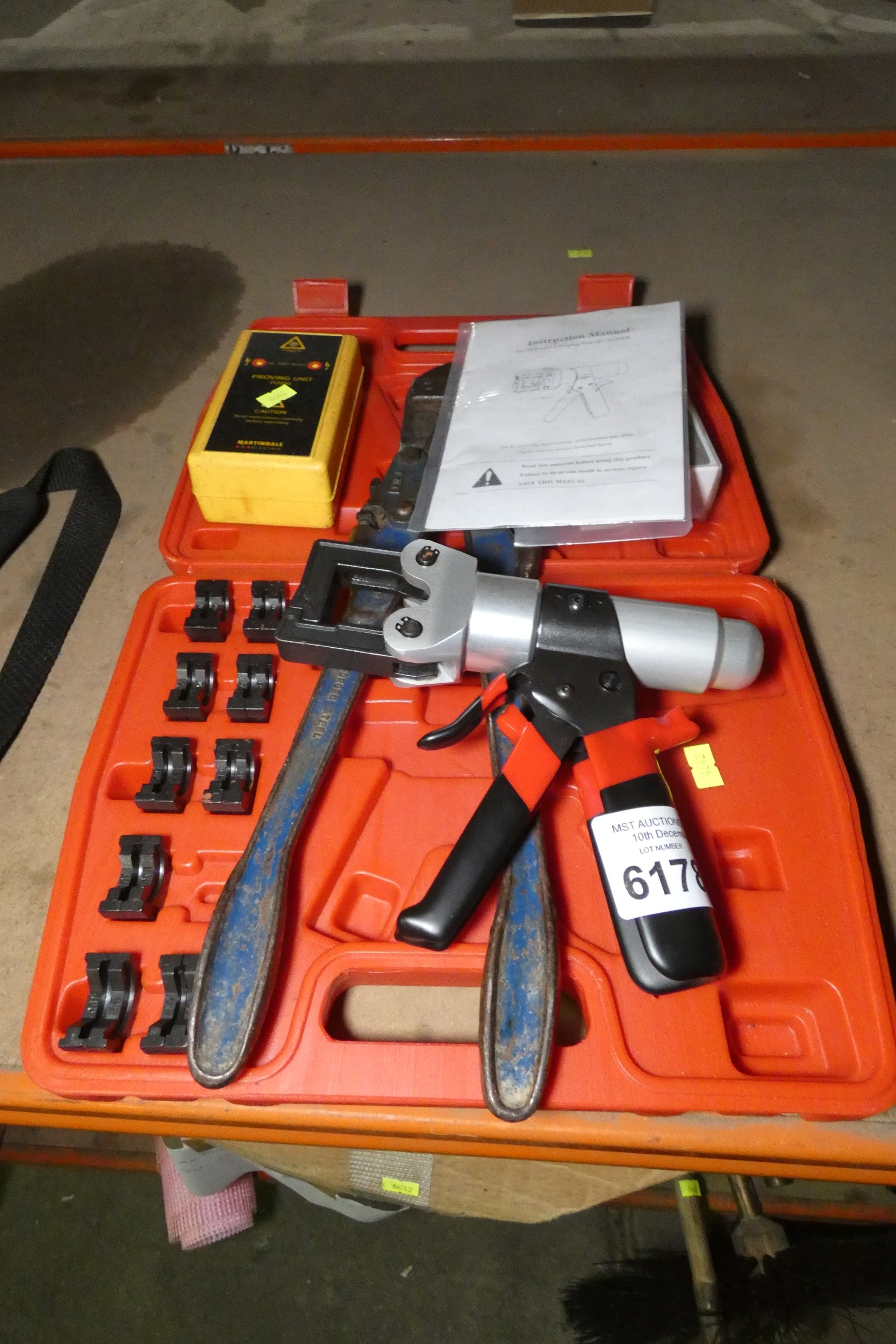 1 x hydraulic crimping tool HT10150MC, 1 x Martindale proving unit, 1 x ...