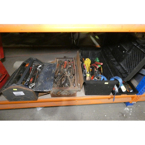 3 x various tool boxes containing a quantity of various hand tools