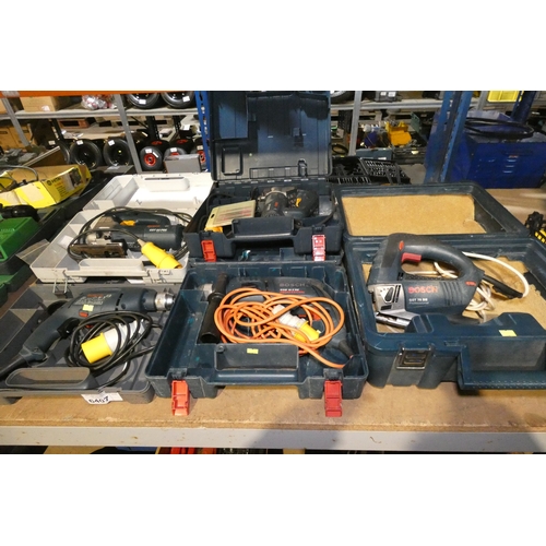 5 x various Bosch power tools - all are 110v