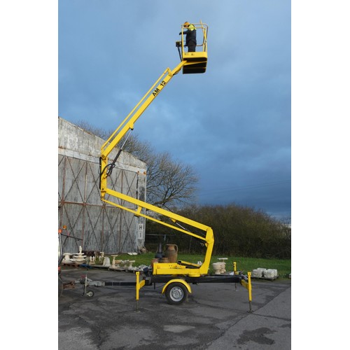 A tow behind access platform by Access Machines Ltd model AM12 Power ...