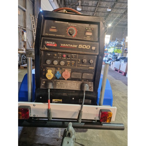 A Lincoln Electric Vantage 500 tow behind welding generator output 110v ...