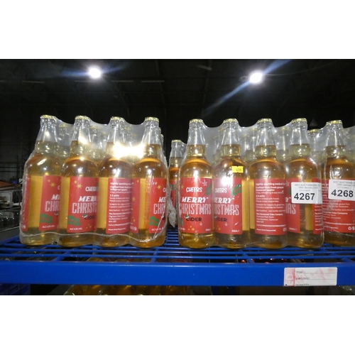 4x packs of 12 x 500ml bottles of merry Christmas cider by the Somerset ...