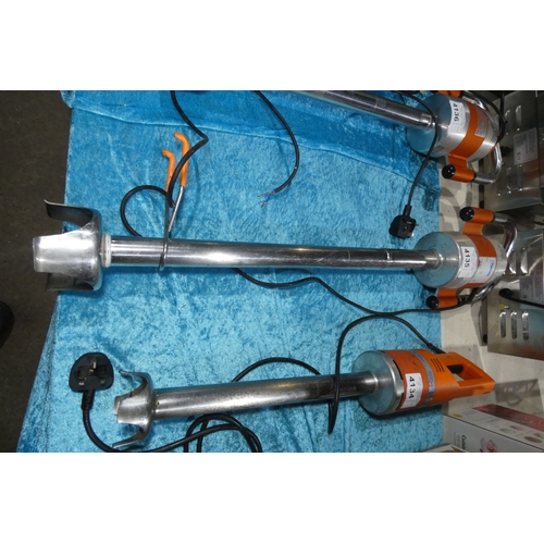 A commercial hand held food mixer by Dynamic approx 94cm