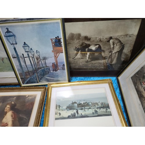 A quantity of miscellaneous pictures and frames (stillage not included)