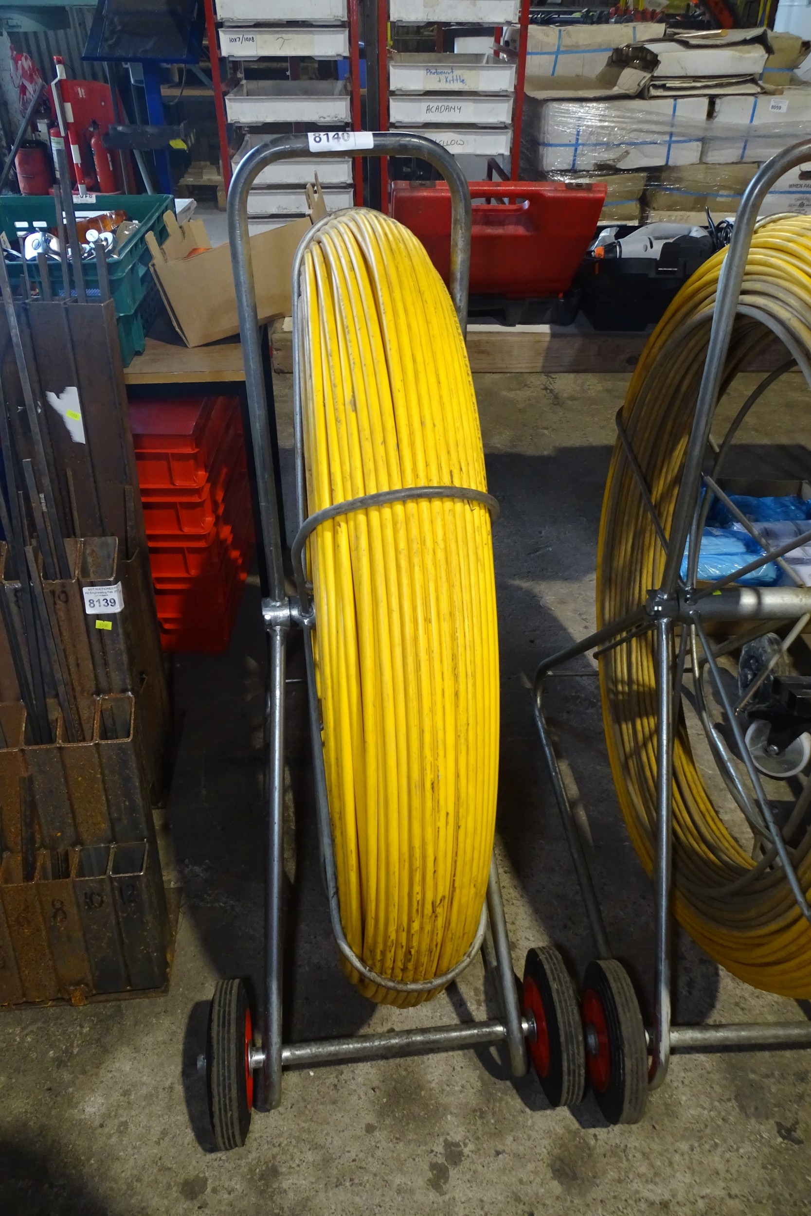 A Mills Cobra type reel stand containing a 250m length of LCR 11 /300R ...