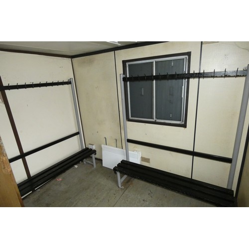 A Metal site office / Welfare container approx 32ft x 10ft with 2 side ...