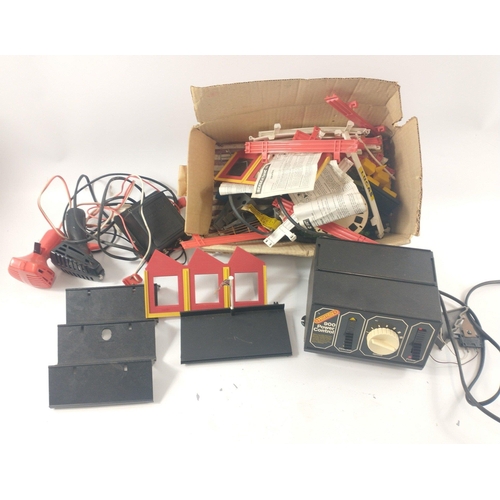 A VINTAGE SCALEXTRIC (HORNBY) 900 Power Control unit, with a couple of ...