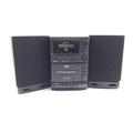 A MATSUI MCH 650 compact CD and tape player with speakers and power ...