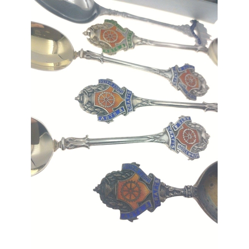 RARE! - Arts and Crafts inspired MASONIC tea caddy spoon with Arts and ...