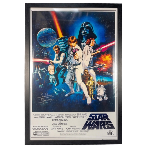 STAR WARS - A large framed signed poster by Jack Prowse(DARTH VADER ...