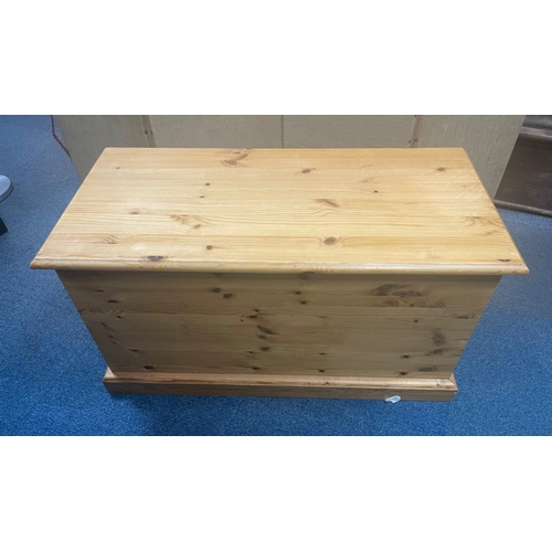 A super useful pine storage box. Measures 88 x 45 x 48 cm approx#496