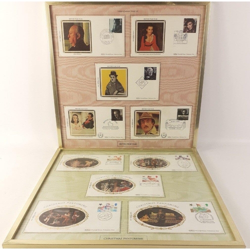 Eight framed first day covers including The Royal Mail, Safety at Sea ...