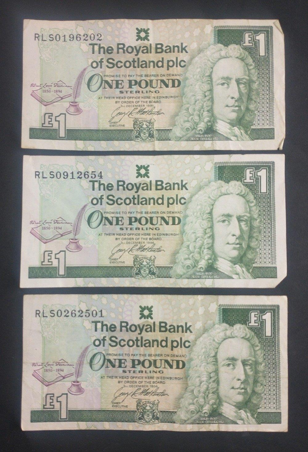 Super lot of Scottish Bank Notes to include Royal Bank of Scotland ...