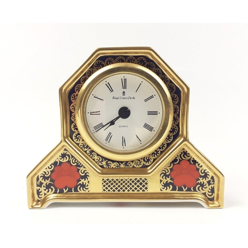 A boxed ROYAL CROWN DERBY Fine Bone China clock in a box. A beautiful ...
