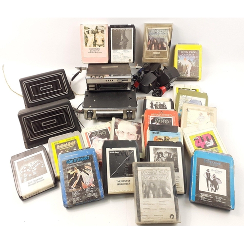 A PYE 8 track stereo system with speakers and a super quantity of 8 ...