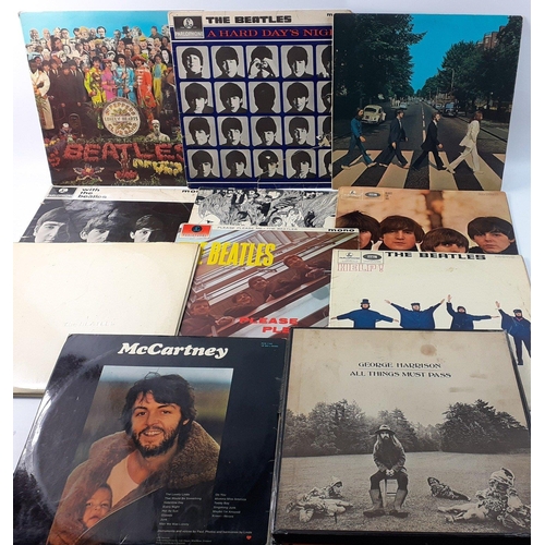 THE BEATLES record collection. Twelve albums to include: HELP, Sgt ...