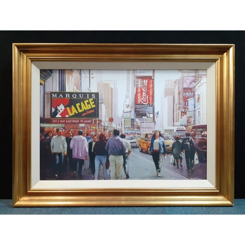 TONY ROME Scottish artist large framed print of NEW YORK (one of a pair ...
