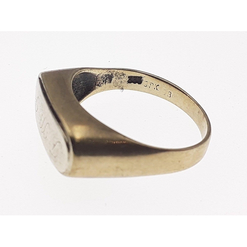A 333 stamped (8 ct German) gold ring size N, gross weight 3.1g approx#86