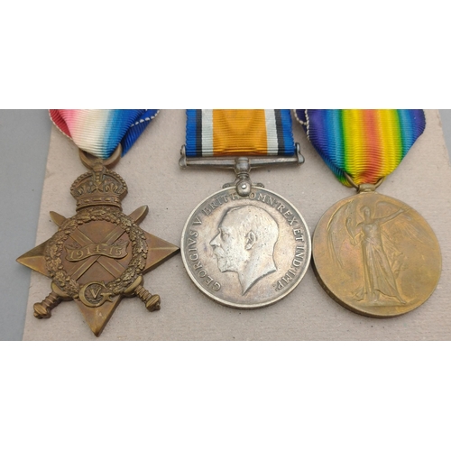 WWI medal trio ROYAL NAVY awarded to 221462 F. A. Spinks Yeoman of ...