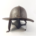 A pikeman's pot helmet from the era of the English Civil War.#234