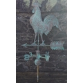 A striking copper wind vane with wonderful patina. Cockerel measures ...