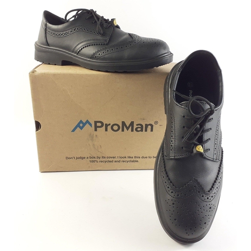 A pair of brand new black Proman TC500 Brogue Safety Shoes. UK Size 12.#202