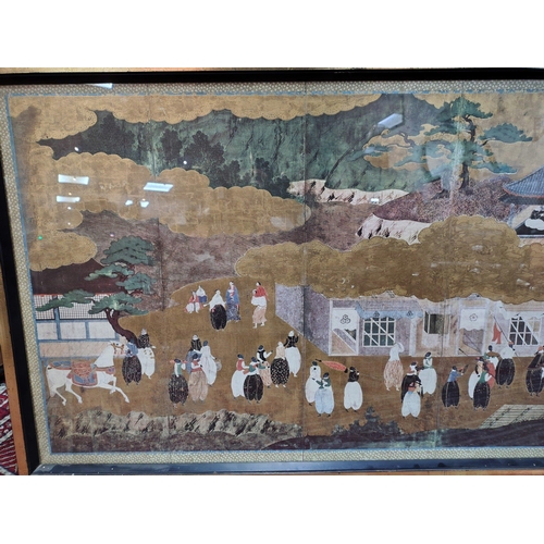 A JAPANESE screen print in frame. Label to rear states: Anonymous ...