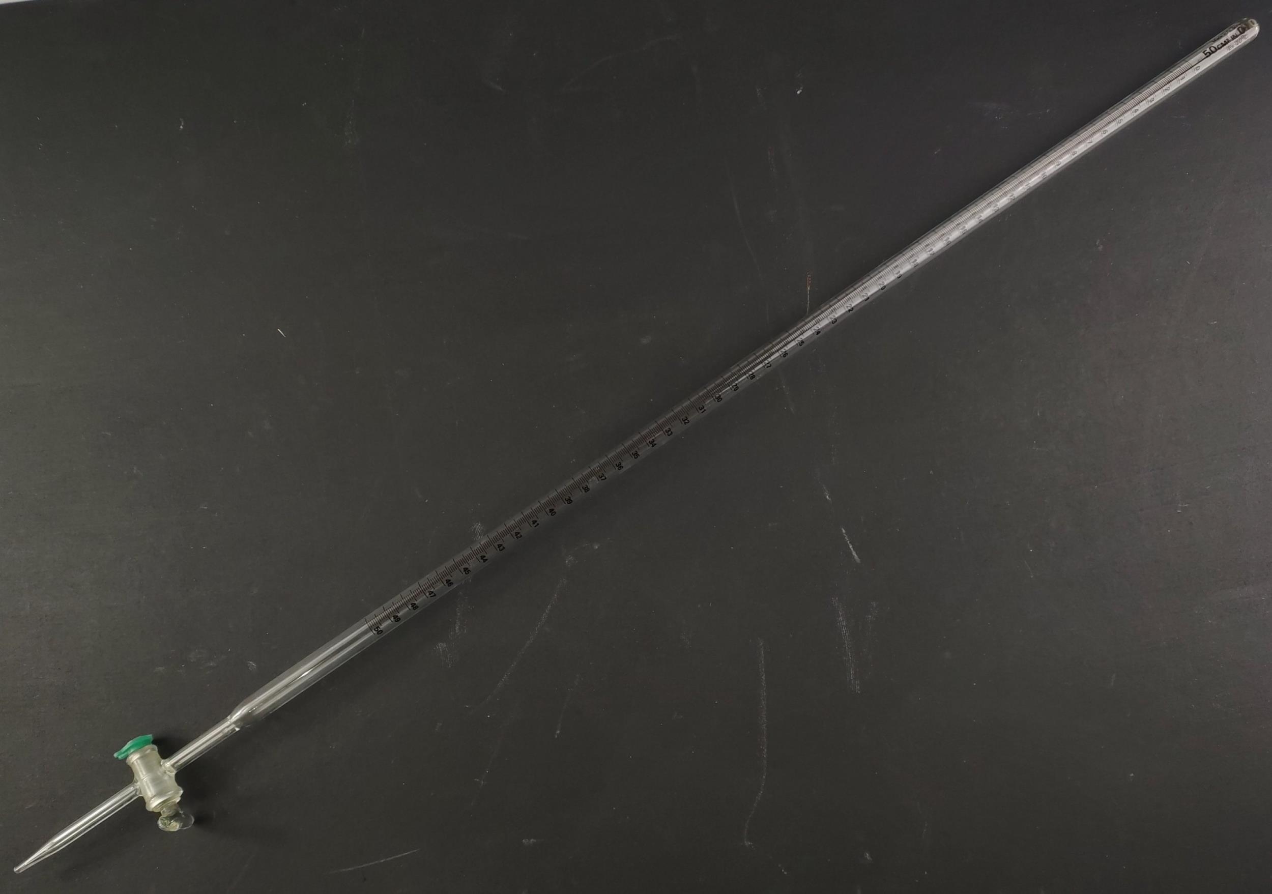 Peebles High School fund raising - A science dept PYREX GLASS BURETTE ...