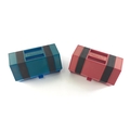 2 ROLYKIT BOXES one is stuffed with sewing equipment needles, thread ...