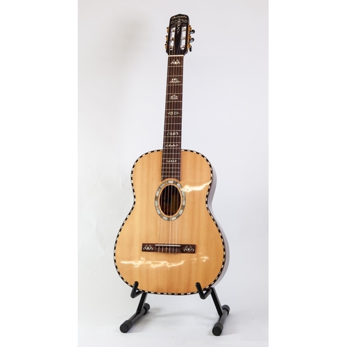 ANTONIOTSAI WORKSHOP SIX STRING ACOUSTIC GUITAR, outlined and scroll ...