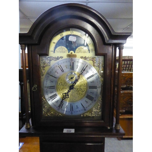 RICHARD BROAD, BODMIN, CORNWALL, MODERN GRANDMOTHER CLOCK, WITH WEIGHT ...