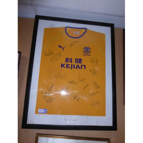 EVERTON F.C AUTOGRAPHED FOOTBALL SHIRT, (2004/5 SEASON), bearing ...