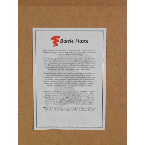 BARRIE HASTE THREE ARTIST SIGNED LIMITED EDITION COLOUR PRINTSVenetian ...