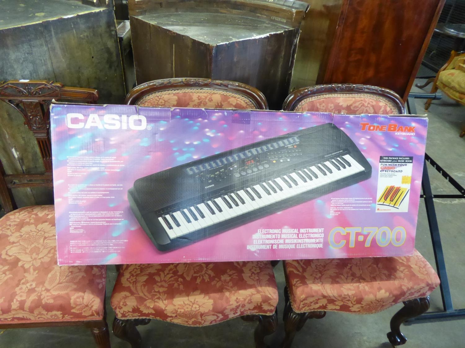 CASIO CT-700 TONE BANK ELECTRIC KEYBOARD, THE BLACK METAL FOLD-FLAT ...
