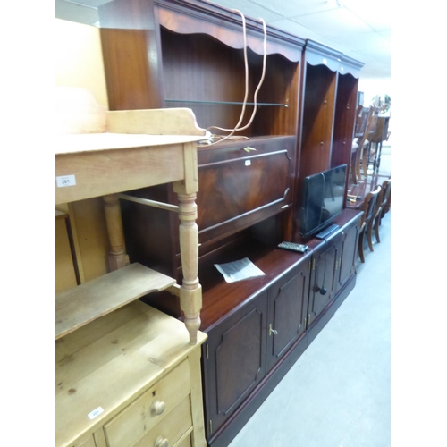 BRIDGECRAFT MAHOGANY HAND-MADE SIDE CABINET WITH AN OPEN SECTION WITH A ...