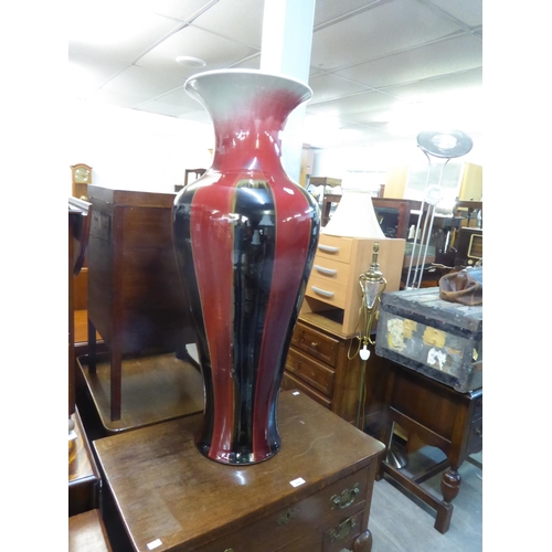 TALL MODERN EARTHENWARE FLOOR STANDING INVERTED BALUSTER SHAPE VASE 40 ...